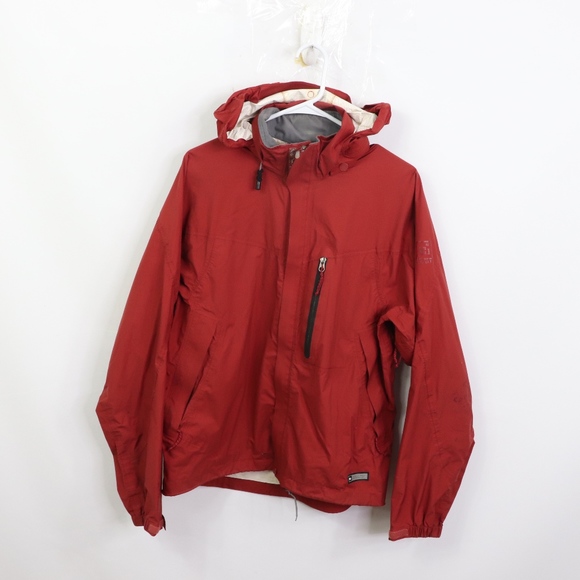 REI | Jackets & Coats | Rei Elements Mens Medium Hooded Rain Jacket Red ...